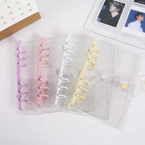 Jual ST449 - A5 Cover Binder Bening Transparan 6 Ring Besi Warna - Biru ...