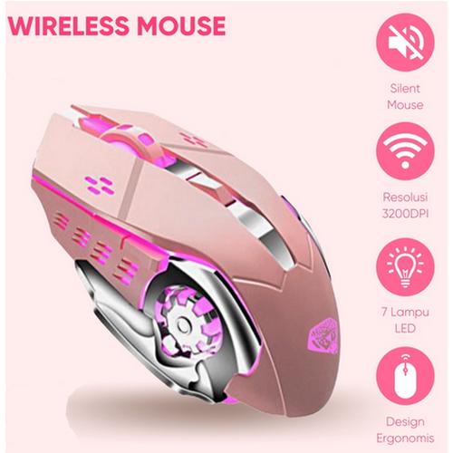 Jual Mouse Gaming Wireless Warna RGB Perlengkapan Laptop Komputer ...