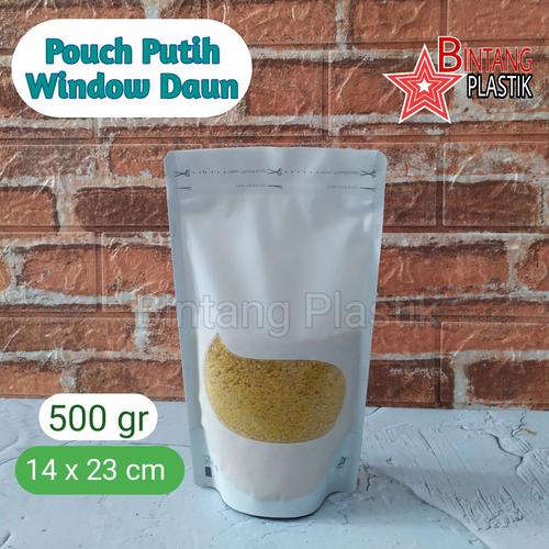 Jual Standing Pouch PUTIH kombinasi window Jendela 14x23cm 500gr Kpack ...