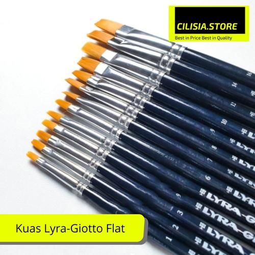 Jual Kuas Lukis Lyra Giotto Germani Taklon Art Brush Tipe Flat / Pipih ...