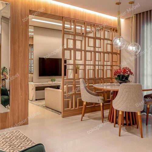 Jual room divider kayu modern / sekat ruangan kayu / room divider motif ...