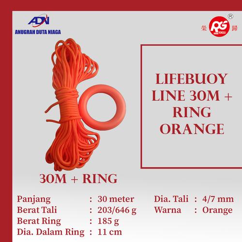 Jual Tali Lifebuoy / Lifebuoy Line / Tali Nilon Rongsheng 30m + Ring ...