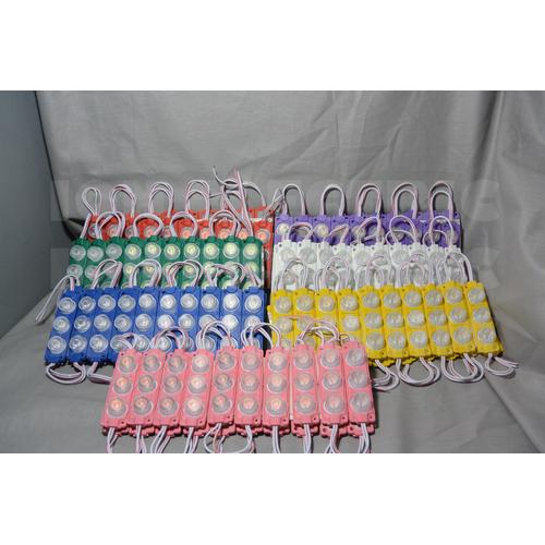 Jual Lampu Module LED 3 Mata Bulat Besar Warna 3 Watt DC 12 Volt - Ungu ...