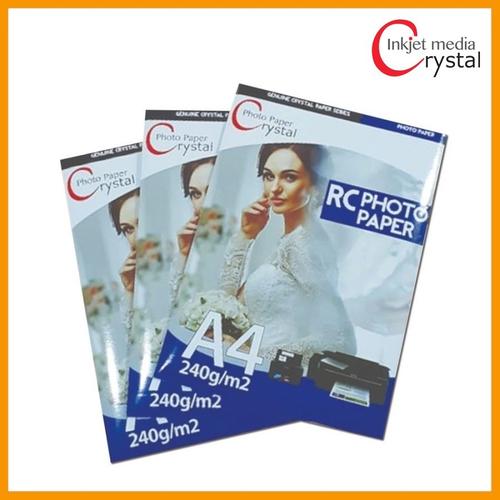 Jual Crystal Luster / Glossy RC Photo Paper A4 kertas foto 20 lbr ...