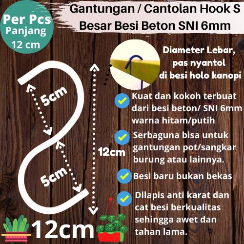 Jual Besi cantolan S besar lebar gantungan hook S besar besi beton SNI ...