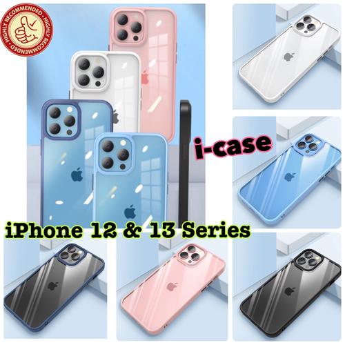 Jual iPhone 13,12 Pro Max Case Hybrid Mika Transparant iphone12 iphone13 - Biru, IPON 13 PRO ...