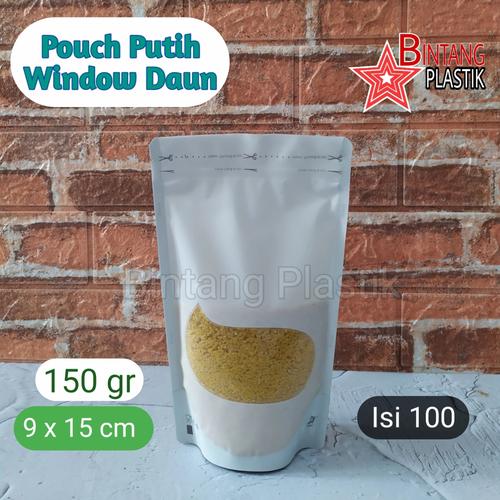 Jual [100pcs] Standing Pouch PUTIH kombinasi window Jendela 9x15cm ...