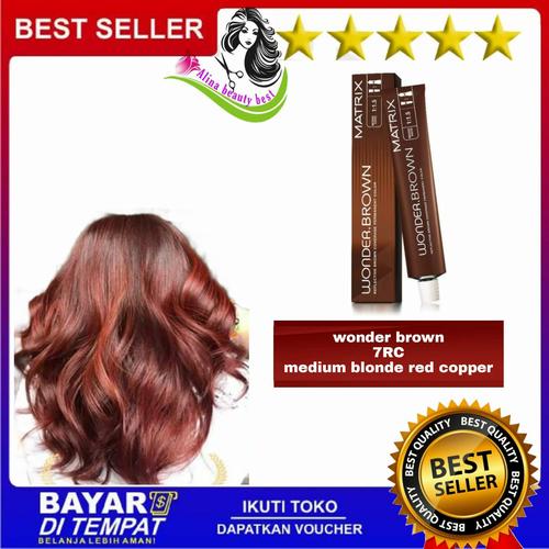 Jual cat rambut matrix wonder brown 90ML - 7RC (red Cooper) - oxydant 9 ...