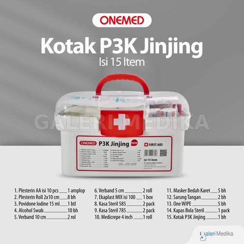 Jual Kotak P3K Onemed Jinjing Kotak Obat Praktis First Aid Kit isi 15 ...