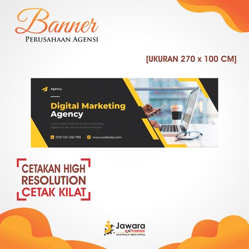 Jual CETAK BANNER PERUSAHAAN AGENSI UKURAN 270 X 100 FREE DESIGN - Kota ...