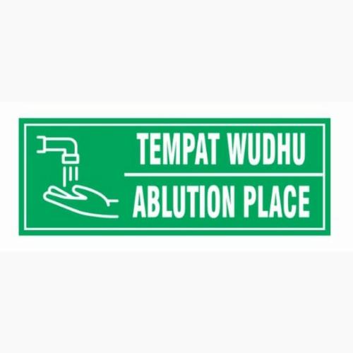 Jual stiker vinyl 10x30CM TEMPAT WUDHU sign rambu k3 - Jakarta Utara ...