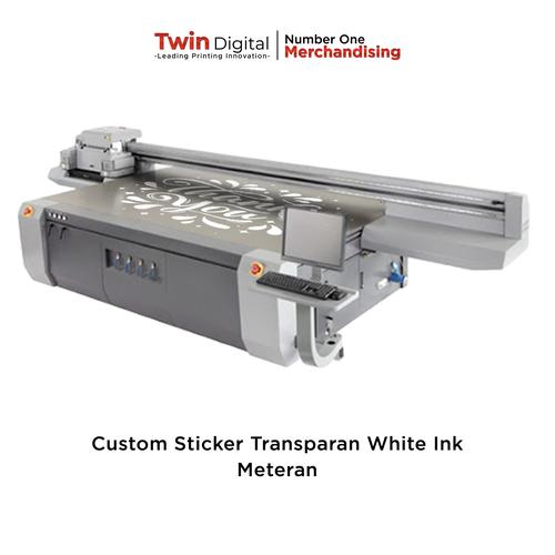 Jual Print Sticker Transparan dengan Tinta Putih Meteran - White Only ...