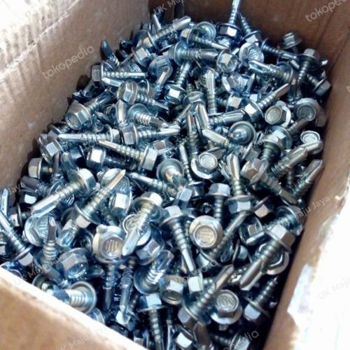 Jual Baut Baja Ringan / Baut Roofing Putih 1.6 cm / 2 cm / 2.5 cm ...