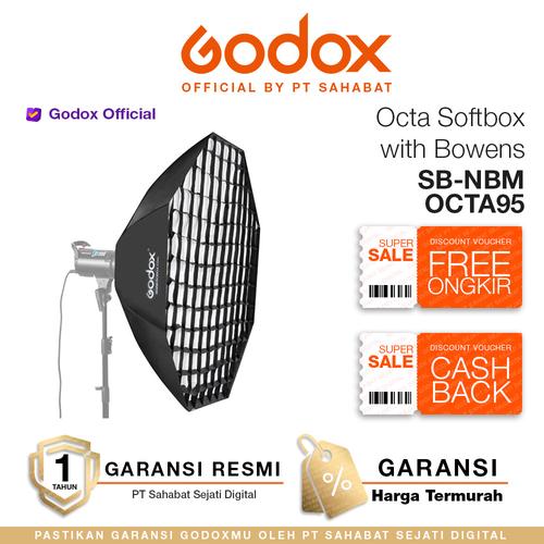 Jual Godox Softbox octa with grid 95cm SB-NBM octa 95 octagonal octabox ...
