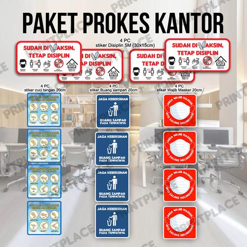Jual STIKER KEBERSIHAN DAN KESEHATAN KANTOR DISIPLIN 5 M - Jakarta ...