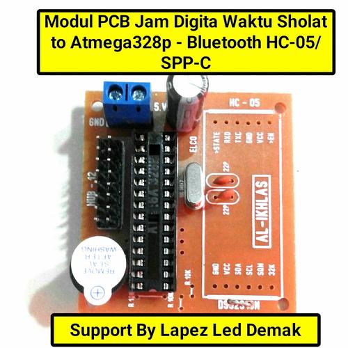 Jual Modul PCB jam Digital Waktu Sholat to Atmega328p Bluetooth HC-05 ...