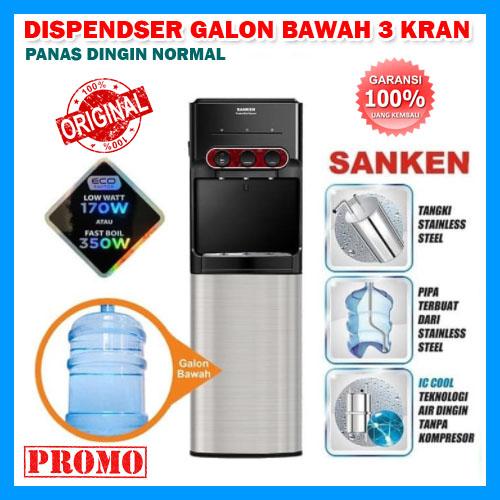 Jual Dispenser Galon Bawah Sanken 3 Kran Dispenser Elektrik Galon ...