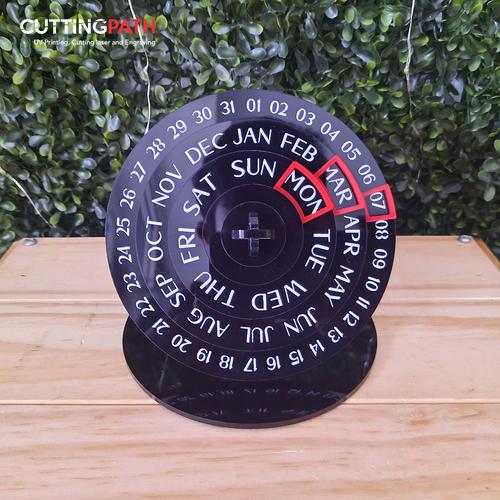Jual Kalender Perpetual Bulat Akrilik Custom - Jakarta Barat - Cutting ...