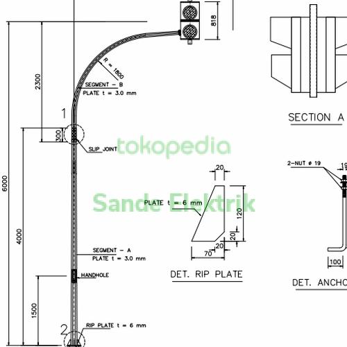 Jual Tiang Warning Light 6M Oktagonal Parabola - Jakarta Barat - Sande ...