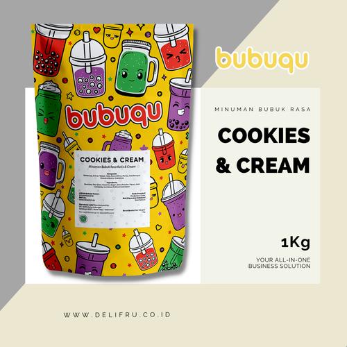 Jual Bubuqu Powder Drink Cookies & Cream - Bubuk Minuman Kue & Krim 1 ...