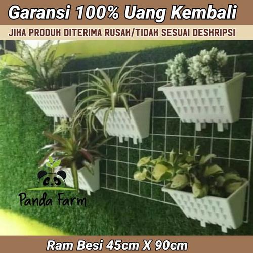 Jual RAM Besi / Rak Besi Pot Dinding 45x66 cm - Putih - Kota Tangerang ...