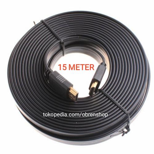 Jual Kabel HDMI 15 Meter Gold Plated Flat Pipih - Jakarta Pusat - Obren ...