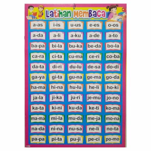 Jual Poster Edukasi Anak Latihan Membaca - Kab. Bekasi - dompetonline ...