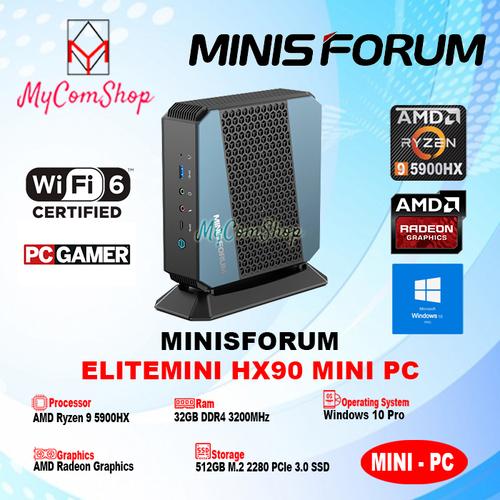Jual PC ELITE MINI HX90 RYZEN 9 5900HX 32GB RAM 512GB SSD GPU AMD ...