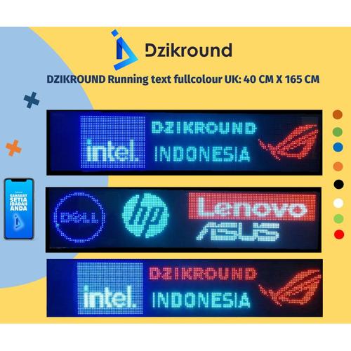 Jual Running text Outdoor Grosir Garansi ukuran 40x165 Fullcolour RGB ...