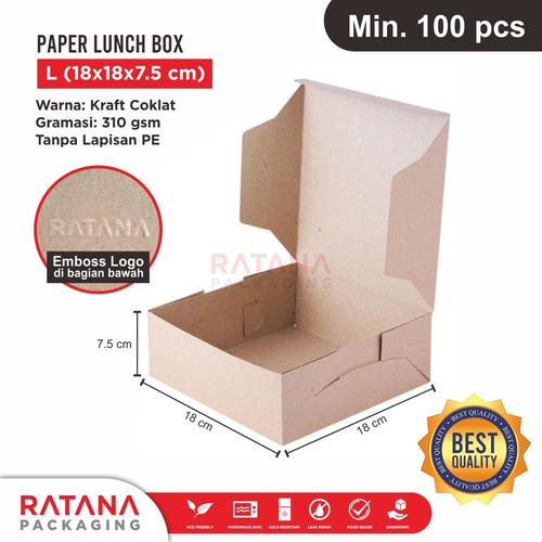 Jual Kemasan Makanan Kraft - Paper Box / Box Catering - NON LAMINASI ...