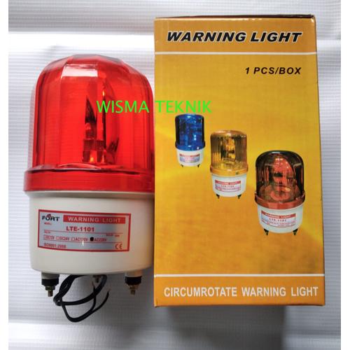 Jual WARNING LIGHT ROTARY 4" 220 VAC FORT LTE-1101 - Kuning+Buzzer ...