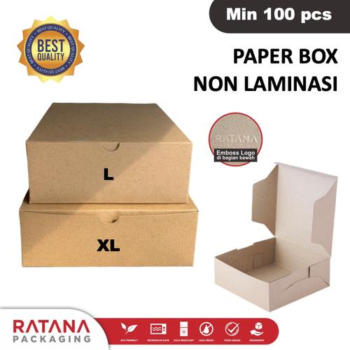 Jual Kemasan Makanan Kraft - Paper Box / Box Catering - NON LAMINASI ...