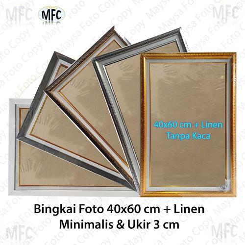 Jual Bingkai foto 40x60 Linen Tanpa kaca Minimalis dan ukir 3 cm ...
