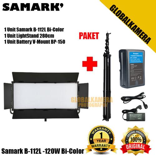 Jual Samark B-112L -120W Bi-Color Led Video Light Paket Komplit ...