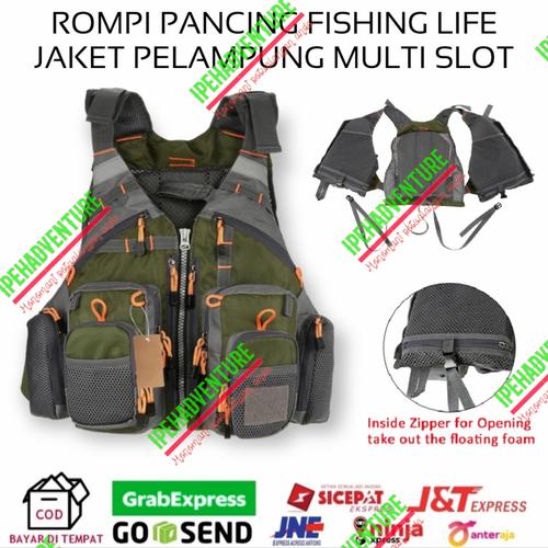 Jual rompi pancing fishing jacket pelampung multi slot - Jakarta Barat ...