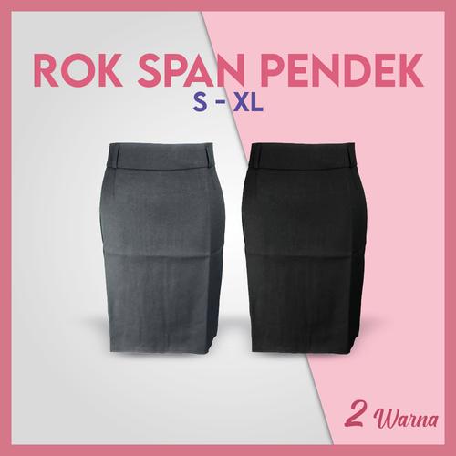 Jual Rok Span Pendek, Rok Span Kantor, Rok Hitam Pendek S - XL Rok ...