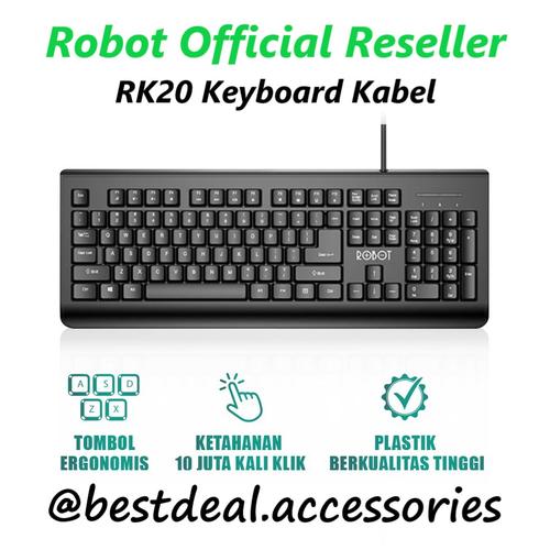 Jual Robot RK20 Keyboard Kabel Mini Office Wired Keyboard RK20 Original ...