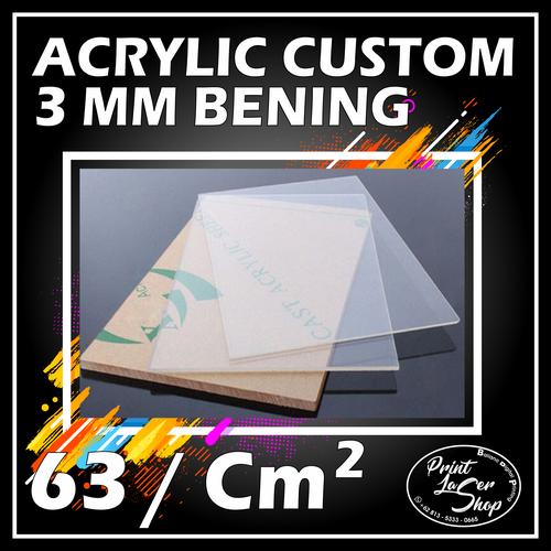 Jual Acrylic Custom 3mm Bening/Akrilik lembaran/Akrilik potongan/Mika ...
