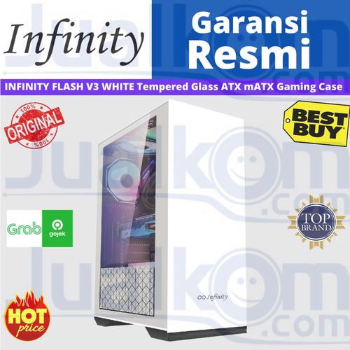 Jual Casing Infinity Flash V3 Tempered Glass ATX MATX Gaming PC Case ...