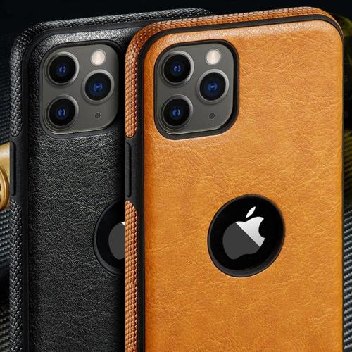 Jual Iphone 11 11pro 11pro max Leather Stitching Premium Case - Hitam ...