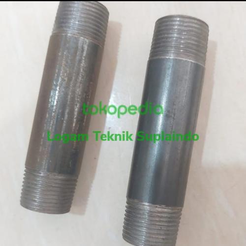 Jual Pipa Neppel Besi(10cm) Uk 1 1/2 Inch / Pipe Thread Carbon Steel ...