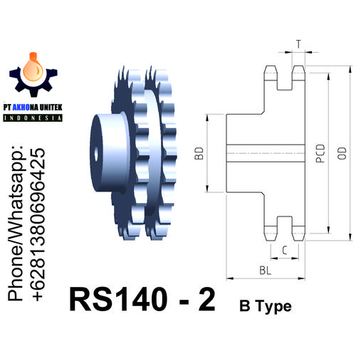 Jual Sprocket RS140 - 2 - 24T - B - Kab. Bogor - AKHONA UNITEK ...