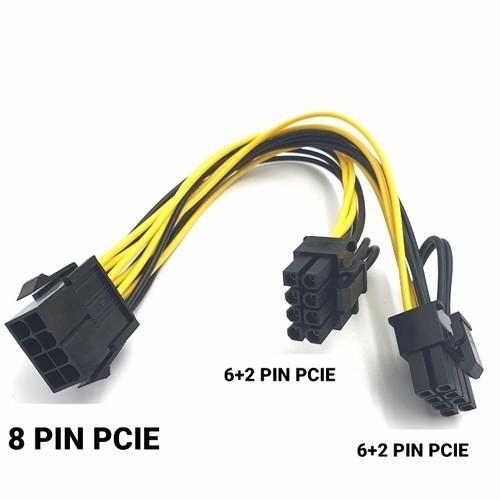 Jual Kabel Vga 8 Pin To Dual 6+2 Pin GPU Mining Cabang Splitter Riser ...