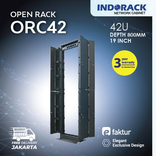 Promo ORC42 OPEN RACK CYBER INDORACK 42U WITH MANAGEMENT CABLE Cicil 0% ...