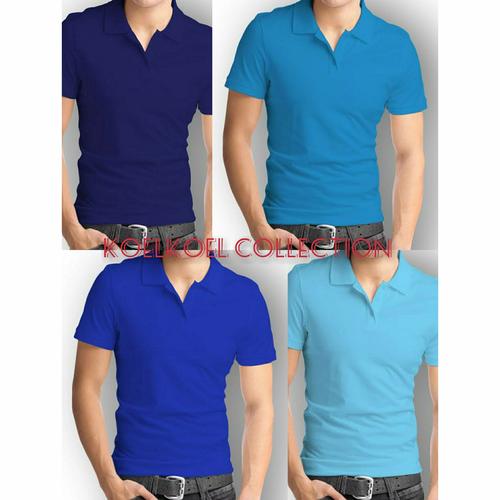 Jual Kaos Kerah/Poloshirt Polos Tanpa Design Bahan Cotton Combet Warna ...
