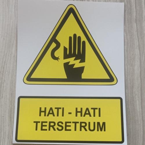 Jual SETICKER SIGN BAHAYA KESETRUM UKURAN 15×20cm - Jakarta Barat ...