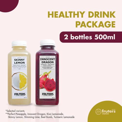 Jual Healthy Drink Package 100% Buah Asli 2 Botol 500 ML Fruters ...