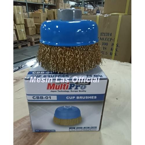 Jual Cup Brush Multipro CBB 01 Brass Coated Sikat Mangkok 3 Inch ...