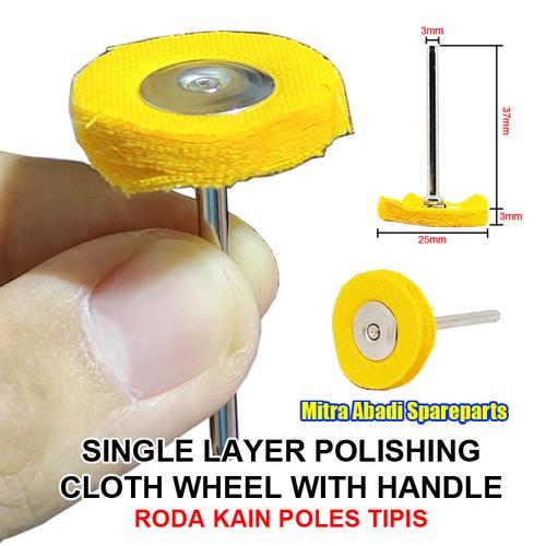 Jual Single Layer POLISHING CLOTH WHEEL with Handle / RODA KAIN POLES ...