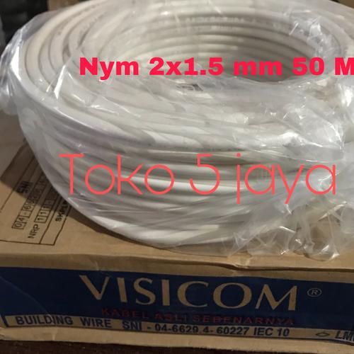 Jual kabel visicom 2x1.5 / harga meteran / KABEL NYM / 2x1.5mm - Kab ...
